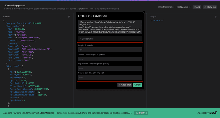 JSONata Playground - Stedi