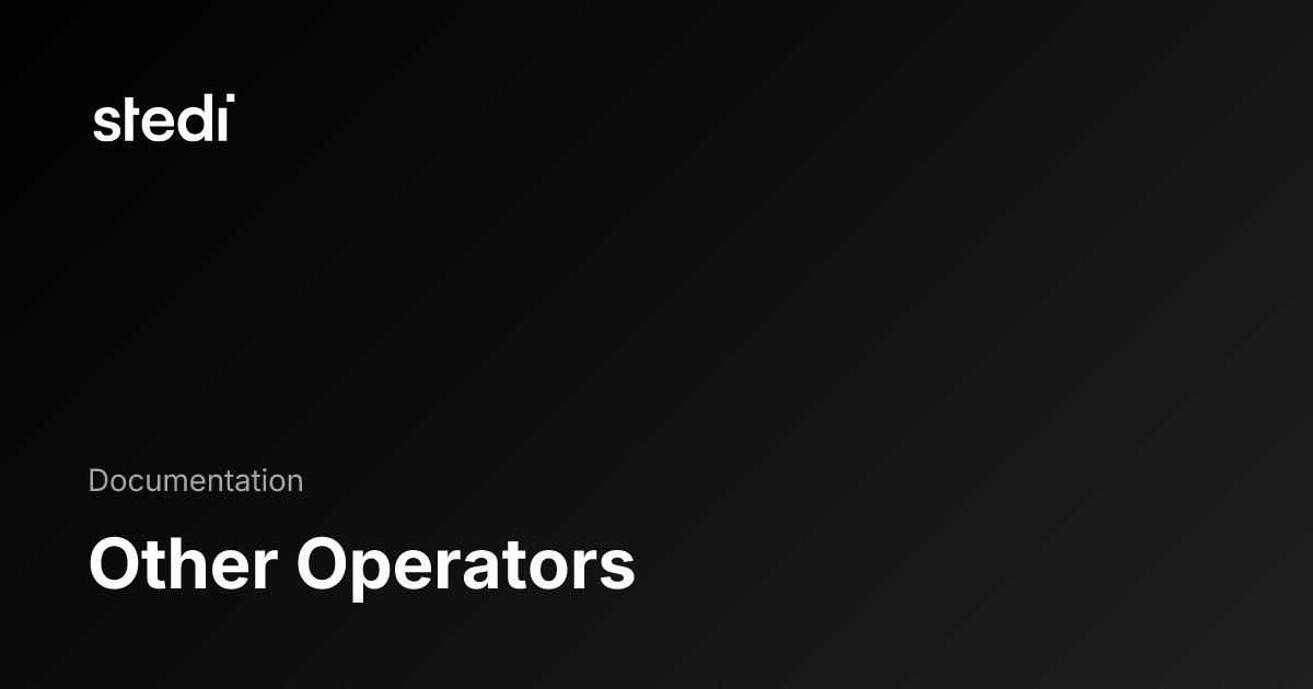 Other Operators - Stedi