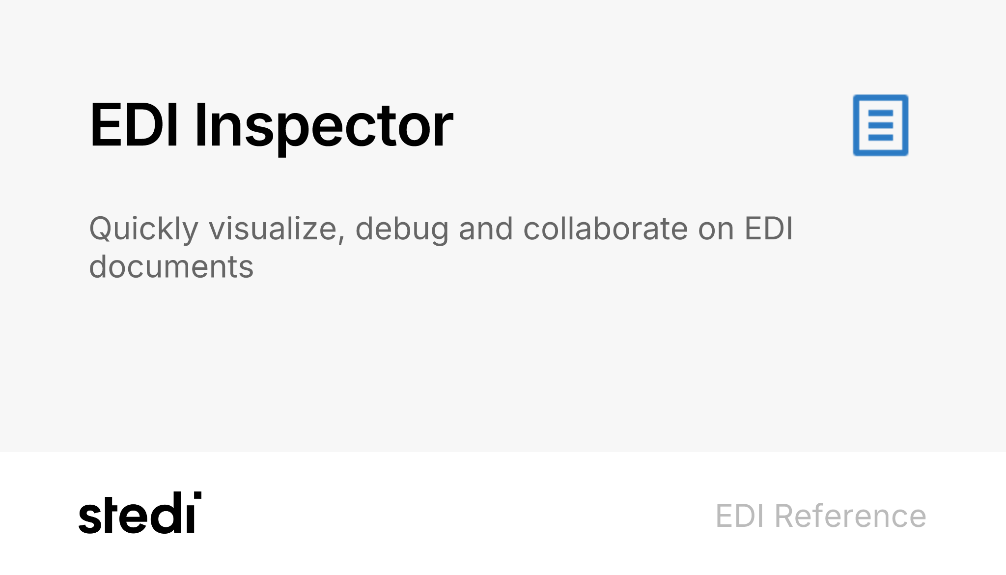 X12 EDI Inspector - Stedi